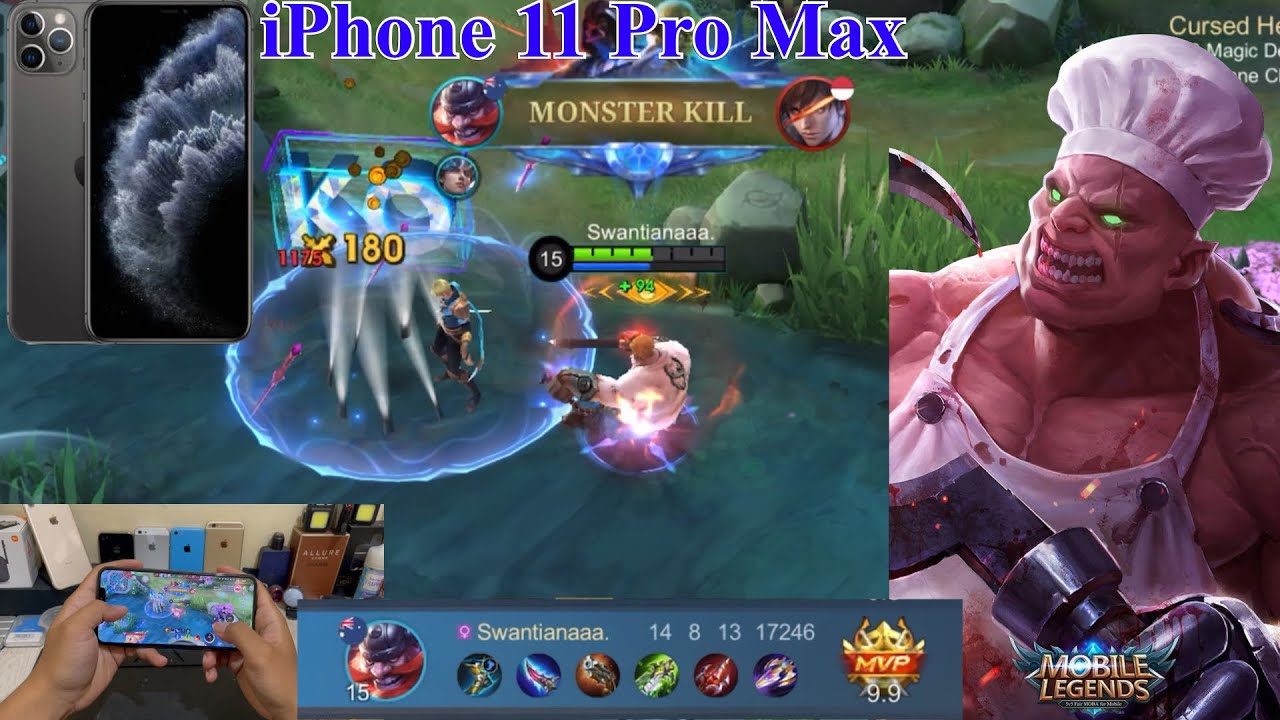 iPhone 11 Pro Max Mobile Legends Game Test in 2024, Max Graphics 60FPS ...