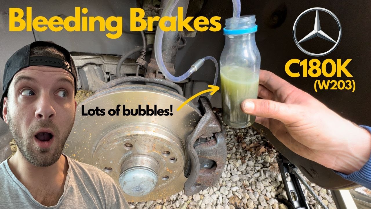 Bleeding Brakes on £200 Mercedes C180k - YouTube