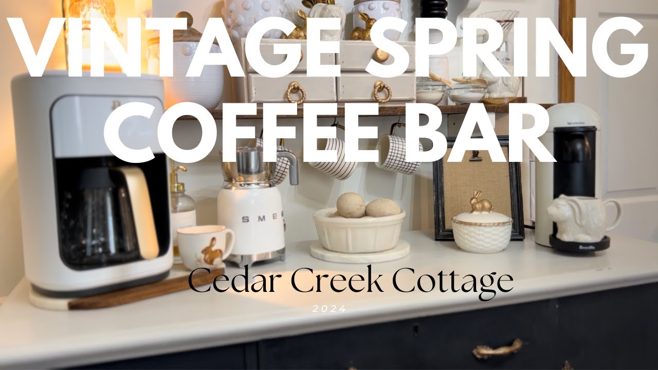 SPRING VINTAGE FRENCH COUNTRY COFFEE BAR! THRIFTED #cottage #thrifted # ...
