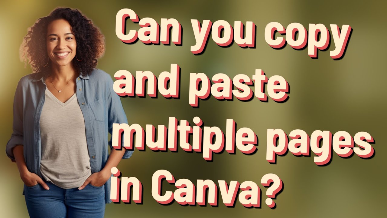 Can you copy and paste multiple pages in Canva? - YouTube