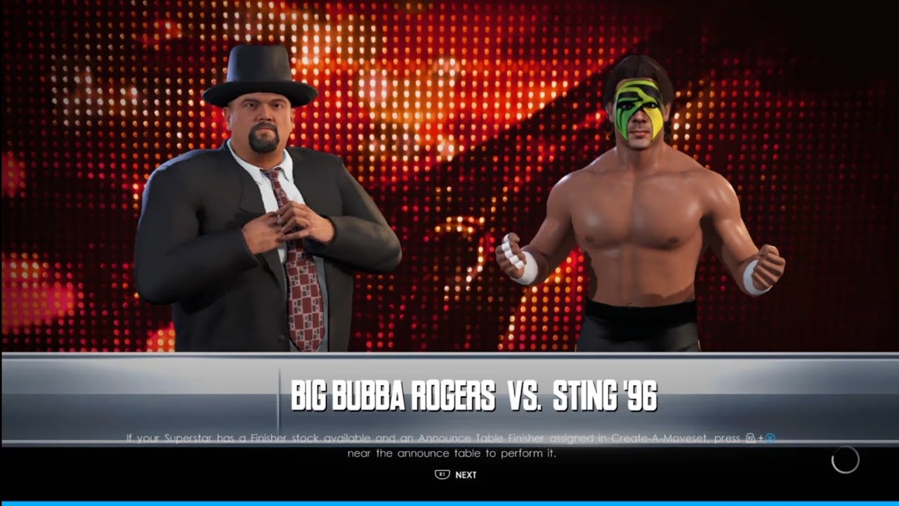 Big Bubba Rogers vs Sting WCW Uncensored 95. WWE 2K22 - YouTube