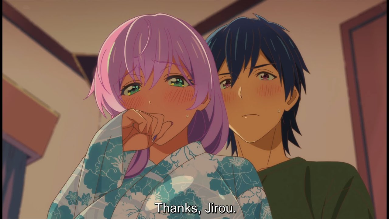 JIro-kun help Akari-san dressing Yukata - More than a married couple but not lovers - YouTube