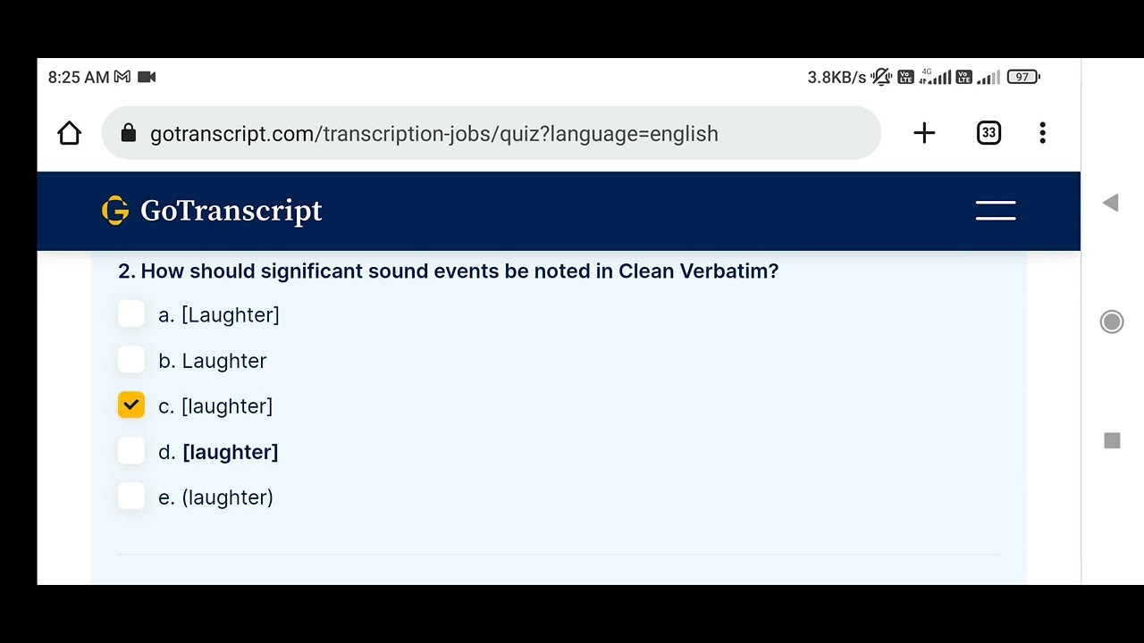 How should significant sound events be noted in Clean Verbatim ...