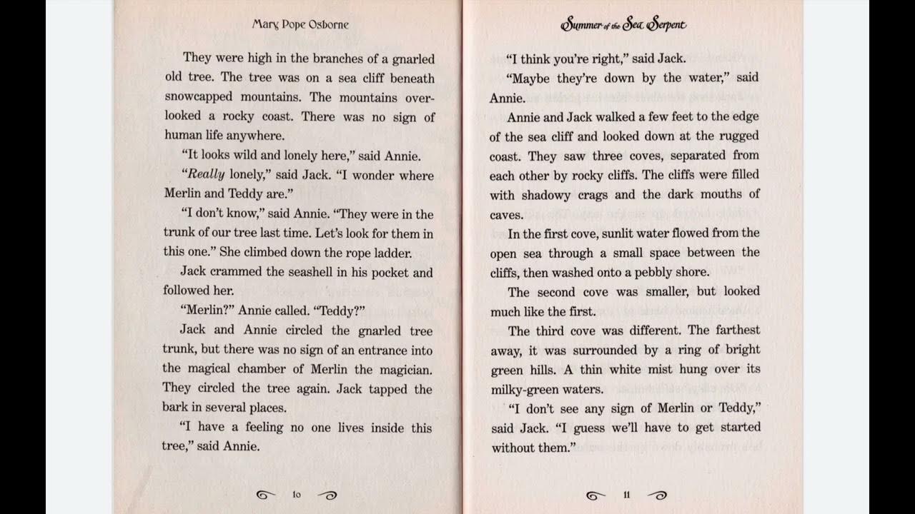 magic tree house #31 summer of the sea serpent | chapter 1-6 - YouTube