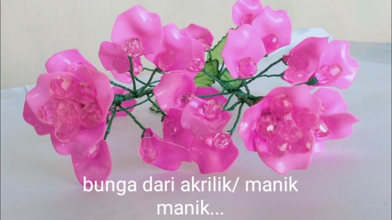 Bunga dari manik-manik | acrylic flower - YouTube