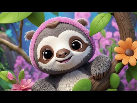 Plush Sloths Go Hang Hang Hang | English Nursery Rhyme for Kids Songs ...