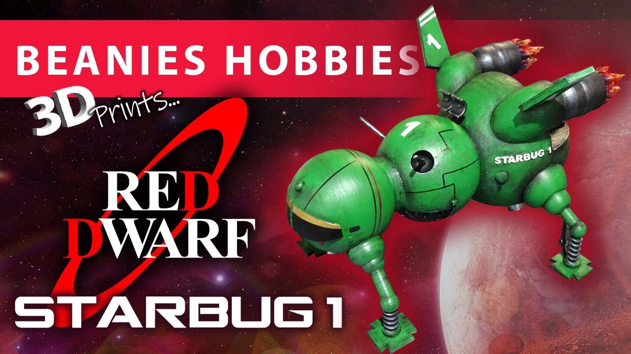 3D Printed Starbug 1 Red Dwarf - YouTube
