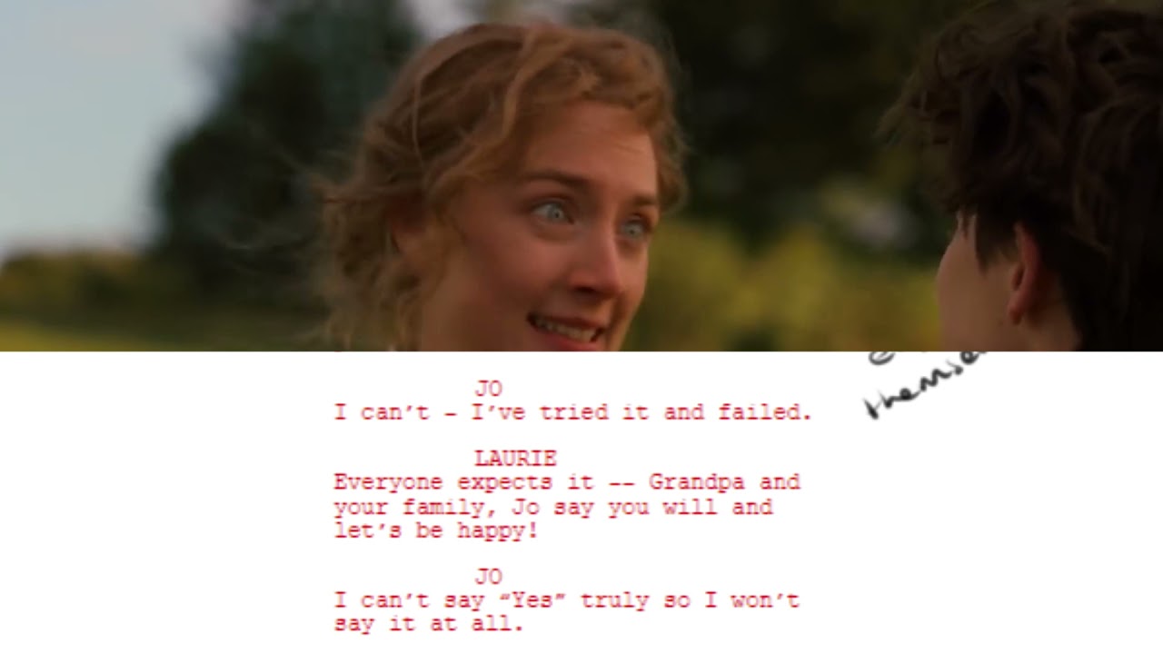 little women - annotation (script to screen\0 - YouTube