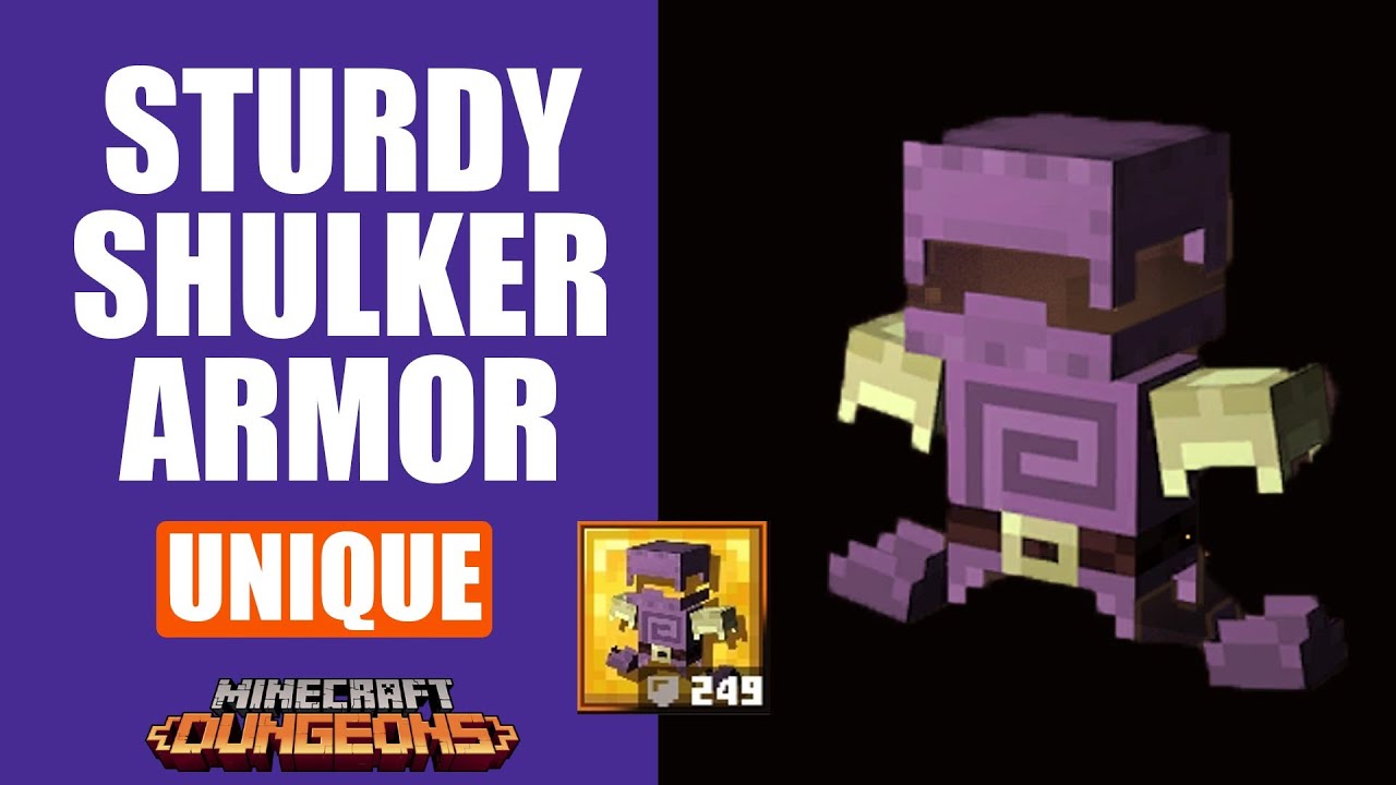 STURDY SHULKER ARMOR Unique - Minecraft Dungeons Echoing Void DLC - YouTube