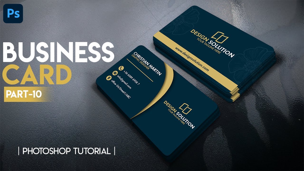 Create Professional Business Card Design Mockup in Adobe Photoshop CC ...