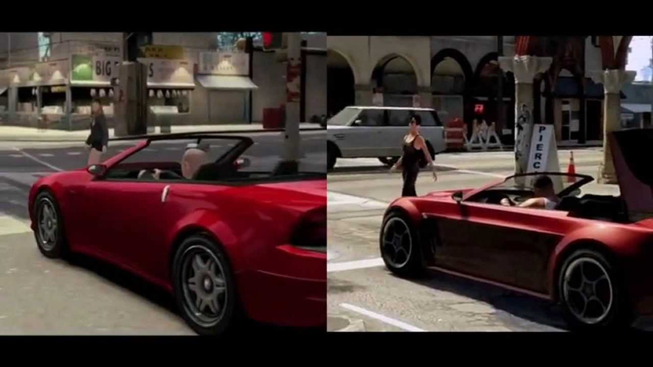 GTA 4 vs GTA 5 Graphic Comparison - YouTube