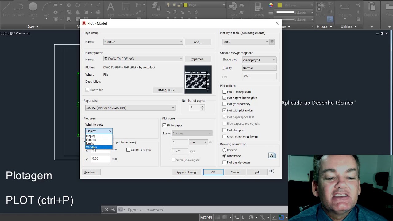 Video aula de AutoCAD 23 - Plotagem simples - YouTube