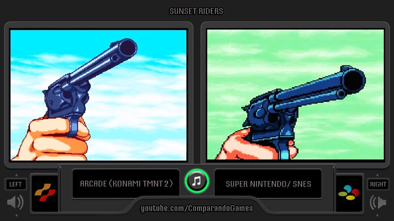 Sunset Riders (Arcade vs Snes) Gameplay Comparison | VCDECIDE - YouTube