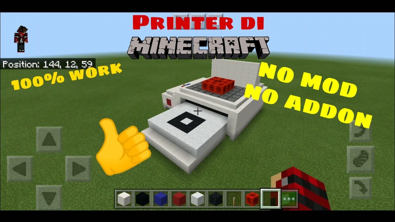 Cara membuat printer di Minecraft - YouTube