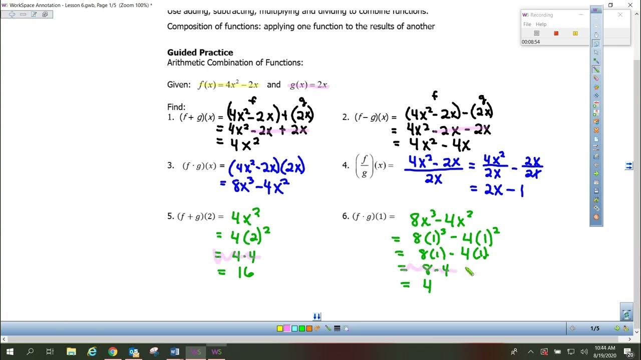 Pre-Cal U1 L6 Composite Functions - YouTube