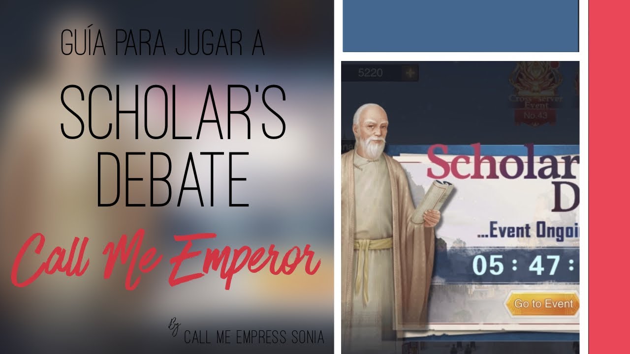 Scholar’s Debate Call Me Emperor - YouTube