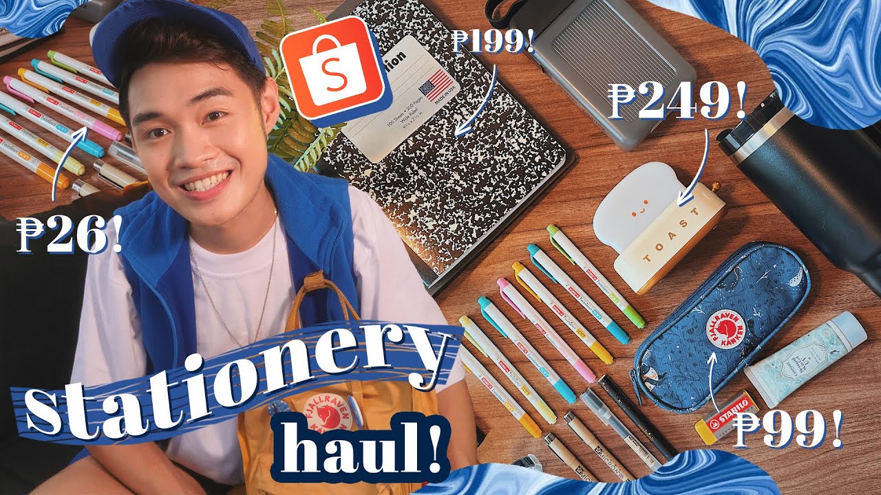 the BEST shopee stationery haul! 🛒 : affordable pens, tumblers, pencil ...