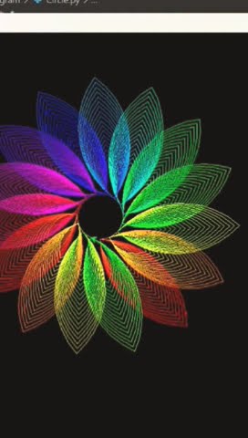 How to create a flower graphics using Pythonl | python me program | #shubh #coding #python # ...