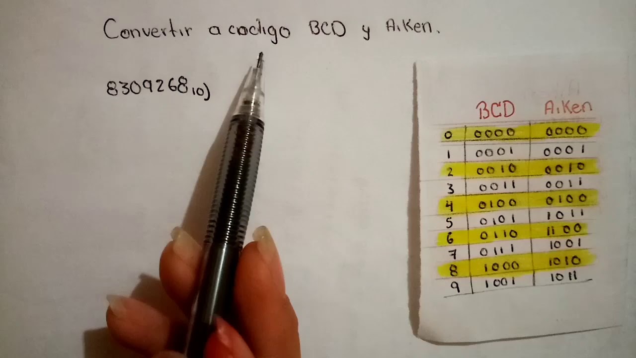 Decimal a código BCD y Aiken LEER DESCRIPCION - YouTube