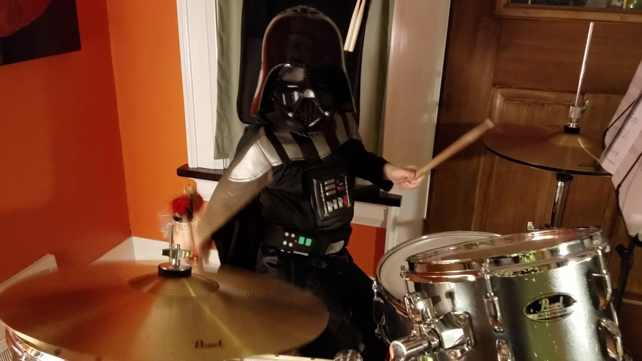 Mini Darth Vader Drum Solo - YouTube