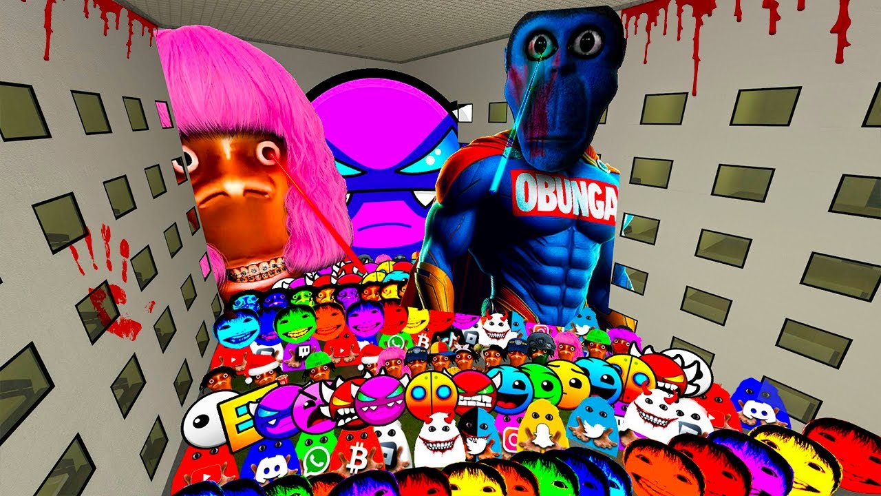 Lobotomy Dash Nextbots And NEW Angry Munci Family Nextbots on the HOTEL ...