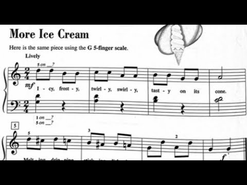 Faber Piano Adventures - Level 2a - Lesson - pg. 18b - More Ice Cream ...