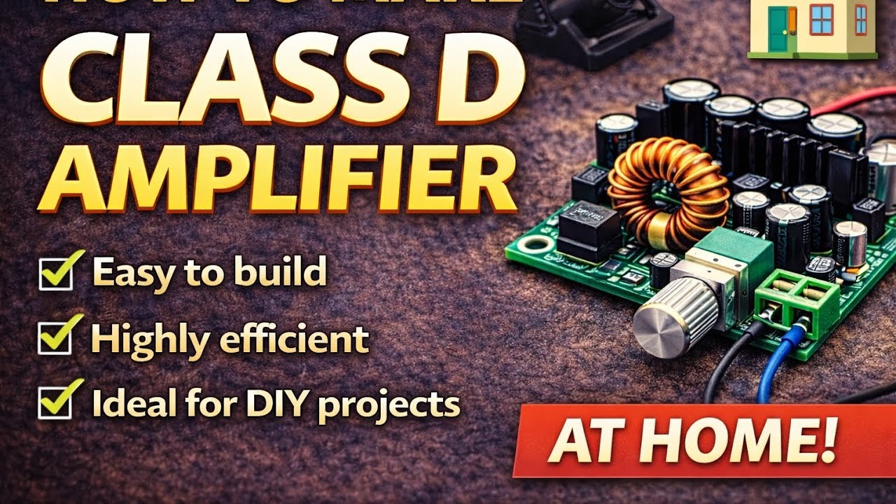 How to Make Class D Amplifier at Home | High Efficiency 90%+ Audio ...