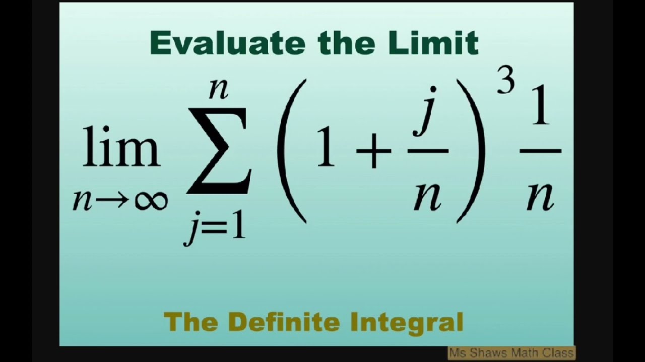 Evaluate The Limit As N Approaches Infinity For Sum Of 1 J n 3 1 n