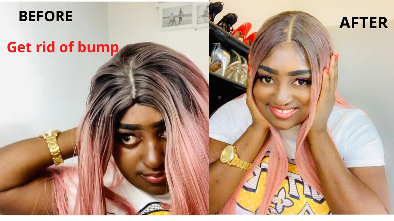 HOW TO GET RID OF BUMP ON YOUR SYNTHETIC WIG // HOW I SLAY MY CHEAP ...