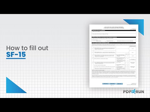 How to Fill Out SF-15 or Standard Form 15 (Application for 10-Point ...