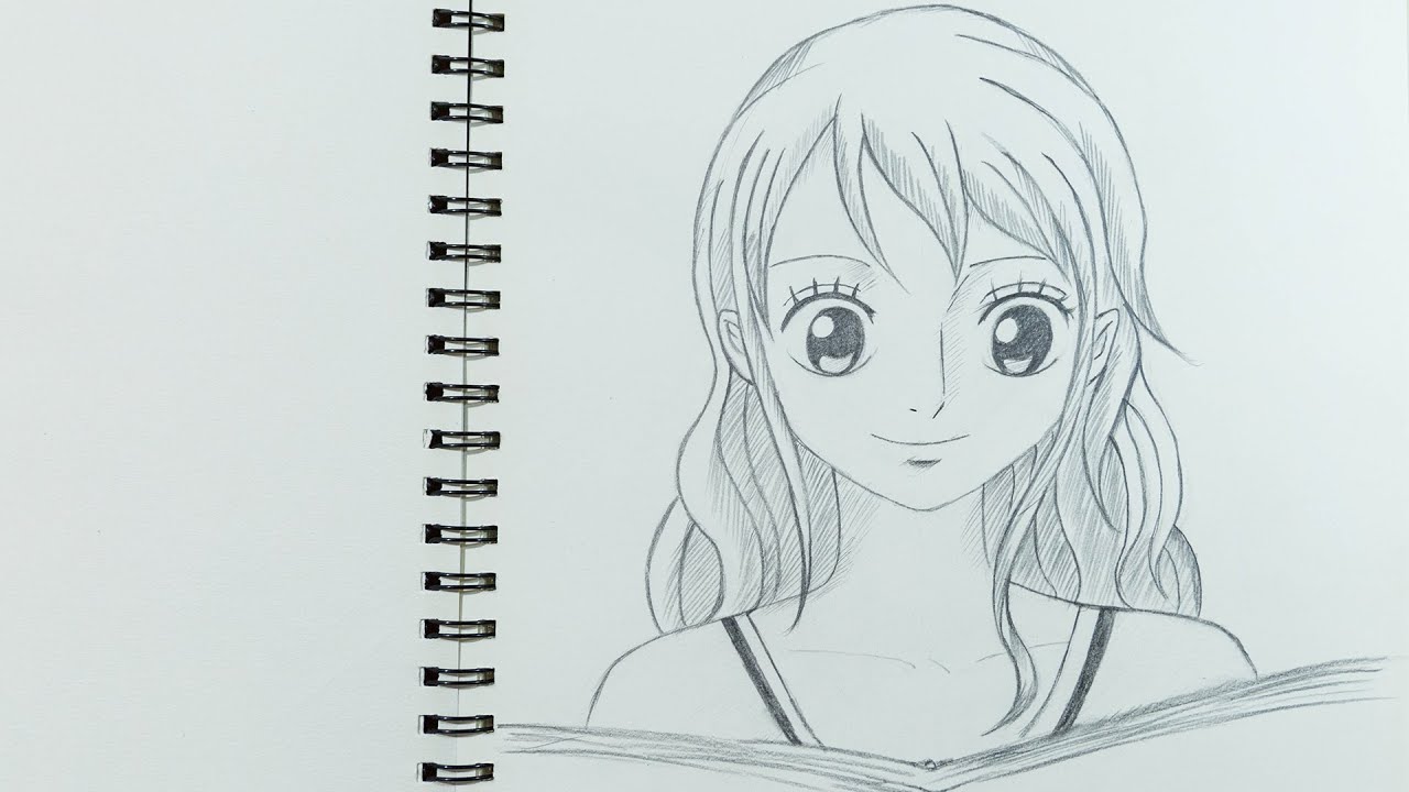 easy anime drawing | how to draw Nami | step by step | ONE PIECE（ワンピース ...