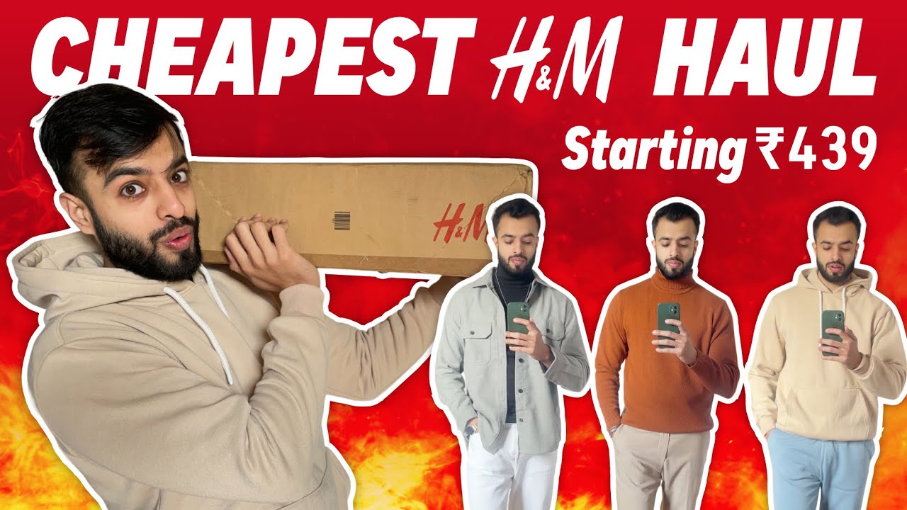 Cheapest H&M winter Haul | starting ₹439 | Winter essentials for men ...