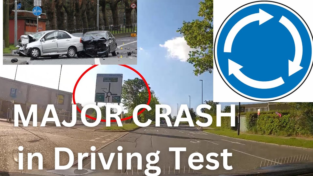 Major Crash in Driving Test - YouTube