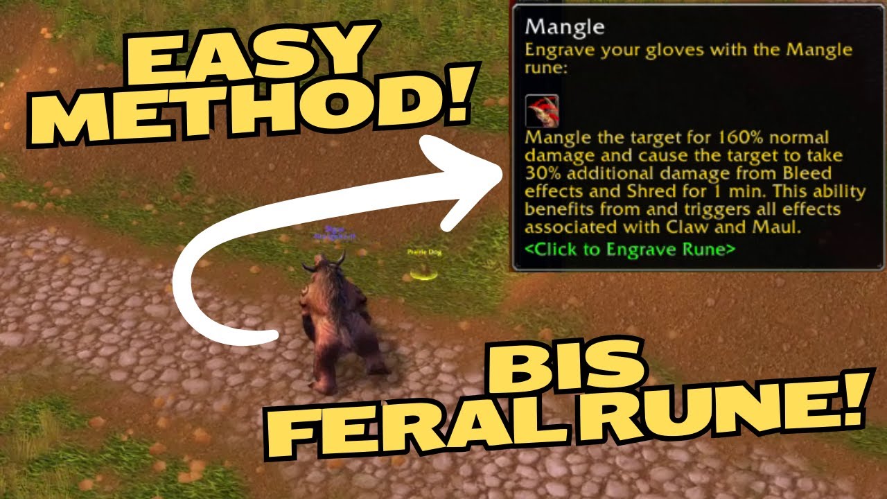 EASY METHOD to Get the Mangle Rune for Horde Druids - WoW Classic ...