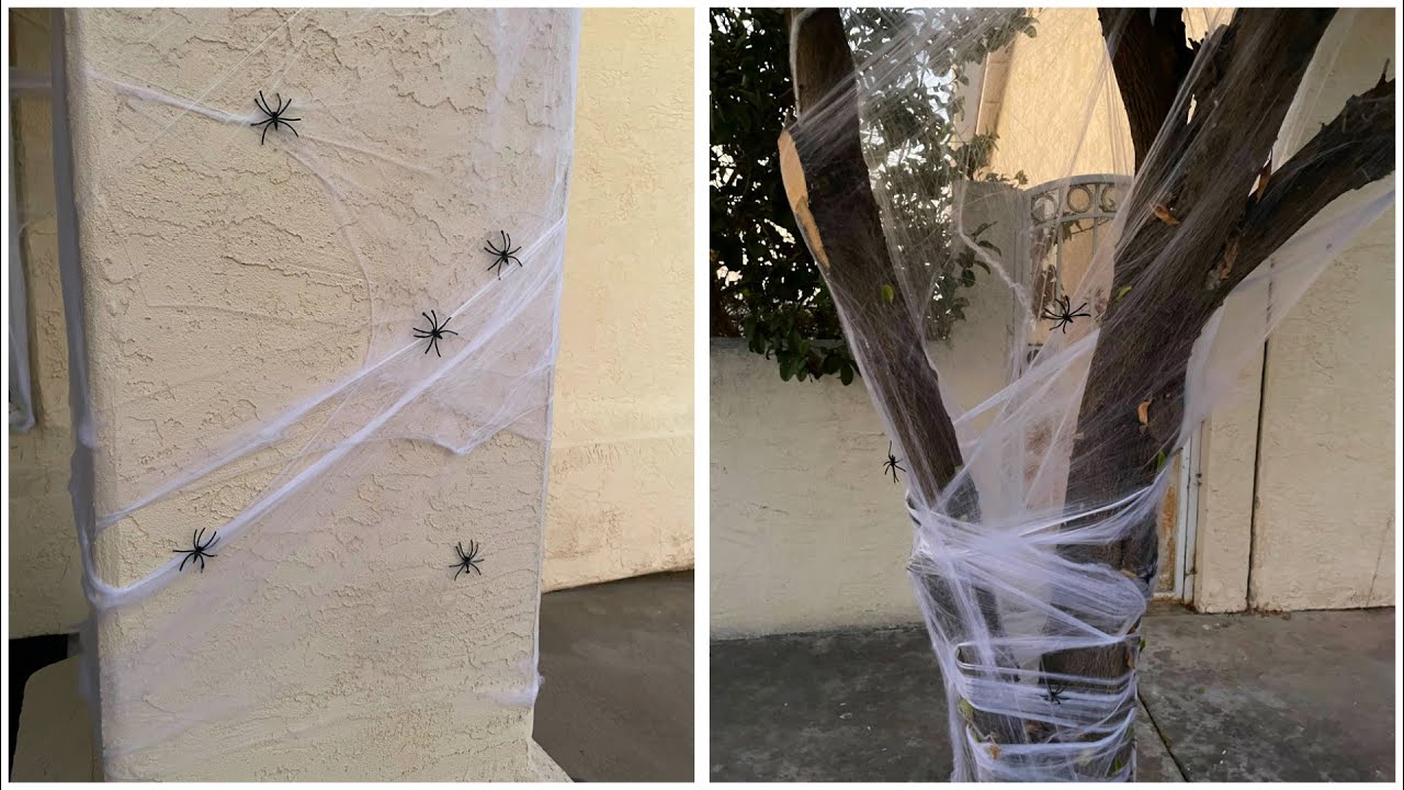 Halloween Spider Web with Fake Spiders Review (Amazon Product) - YouTube