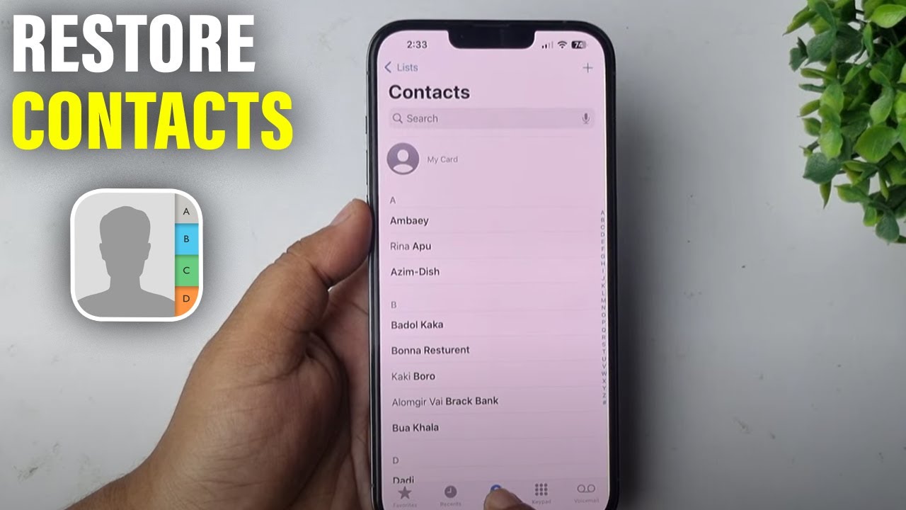 iPhone contacts disappeared Restore contacts stored in iCloud - YouTube