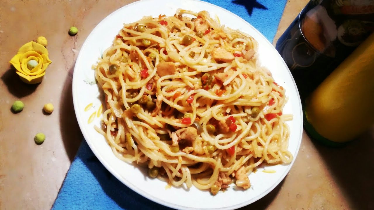 Tasty Spaghtti Recipe Desi Style - Chicken Vegetable Spaghetti by Food ...