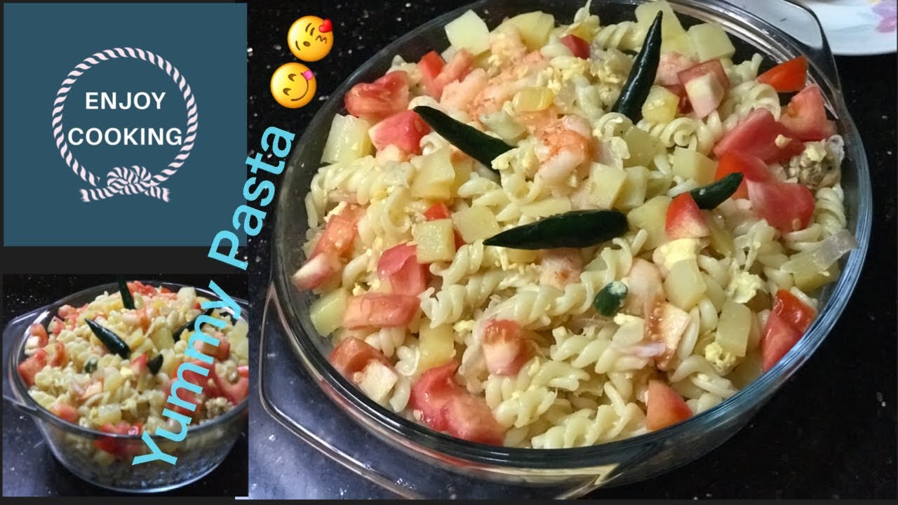 How make easy & Testy Pasta 👍/ মজাদার পাস্তা রেসেপি / Potato & Prawn ...
