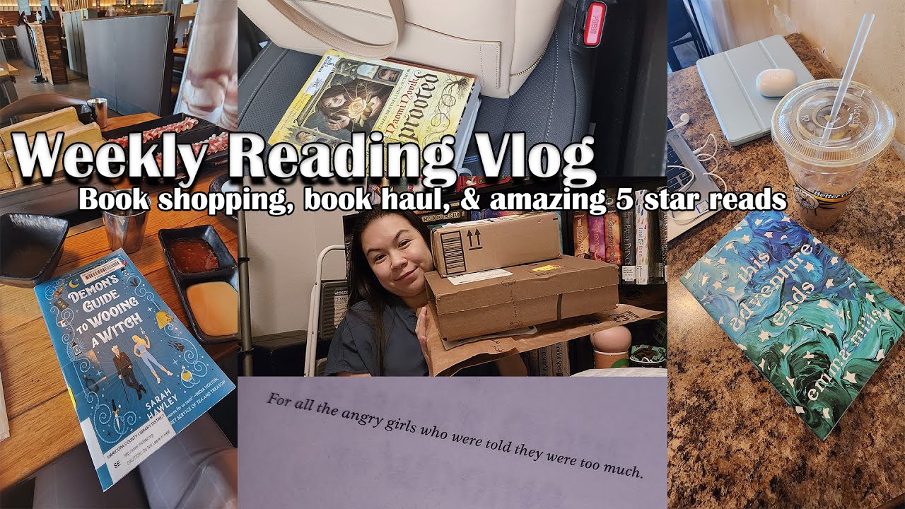 Weekly Reading Vlog | Book shopping, book haul, and amazing 5 star ...