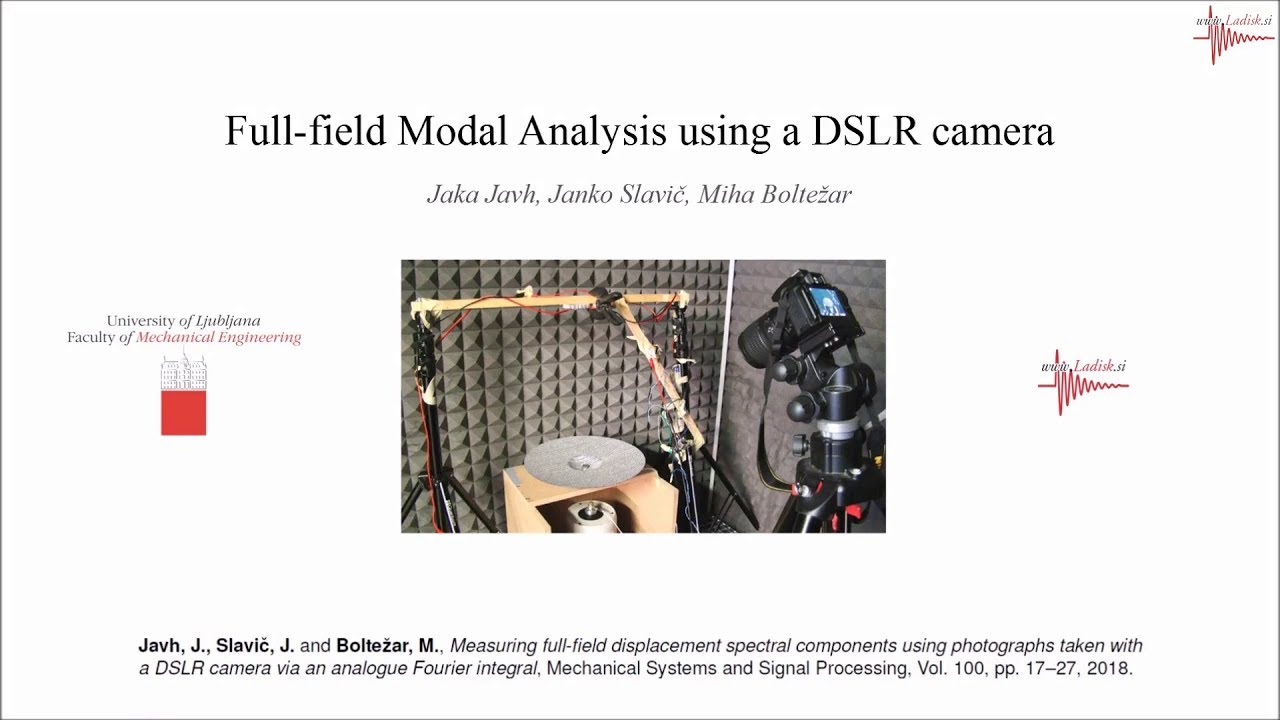 Full-field modal analysis using a DSLR camera - YouTube