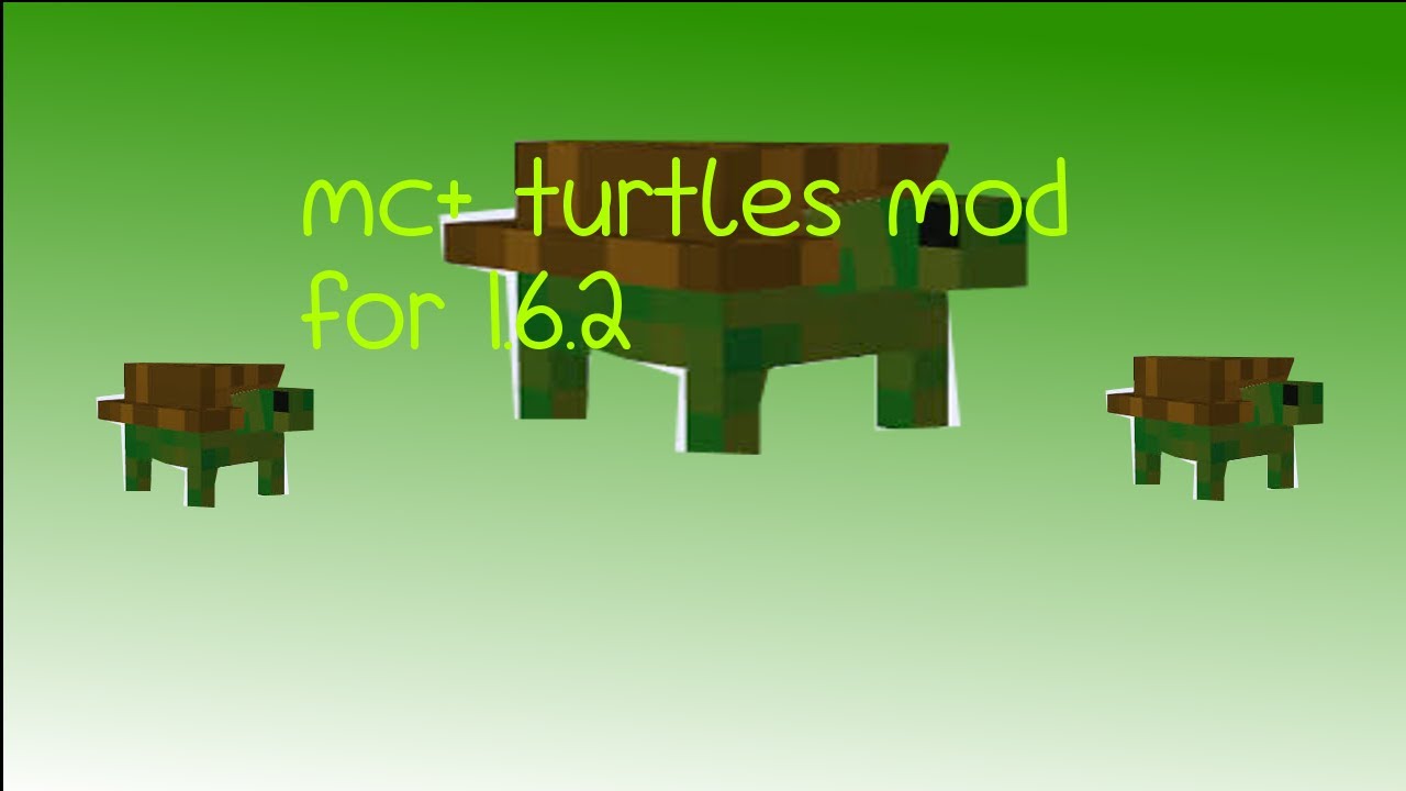 MC+ Turtle Mod For 1.6.2 (Cute Little Turtles) - YouTube