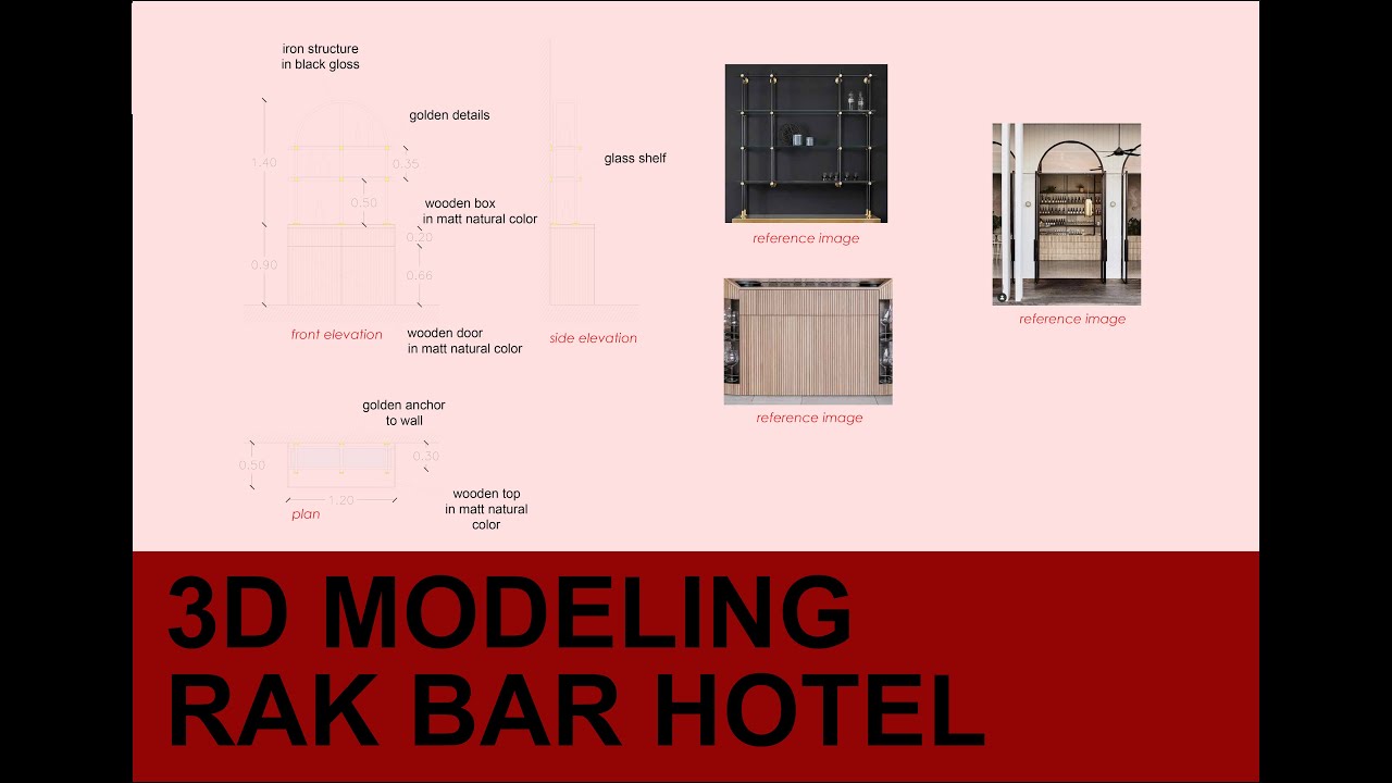 TUTORIAL 3D modeling RAK BAR HOTEL - YouTube