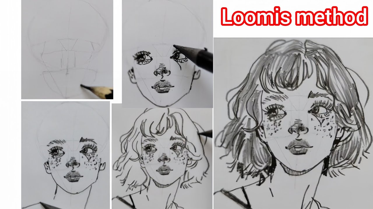 Mastering the Loomis Method: Sketching a semi Realistic Portrait with ...