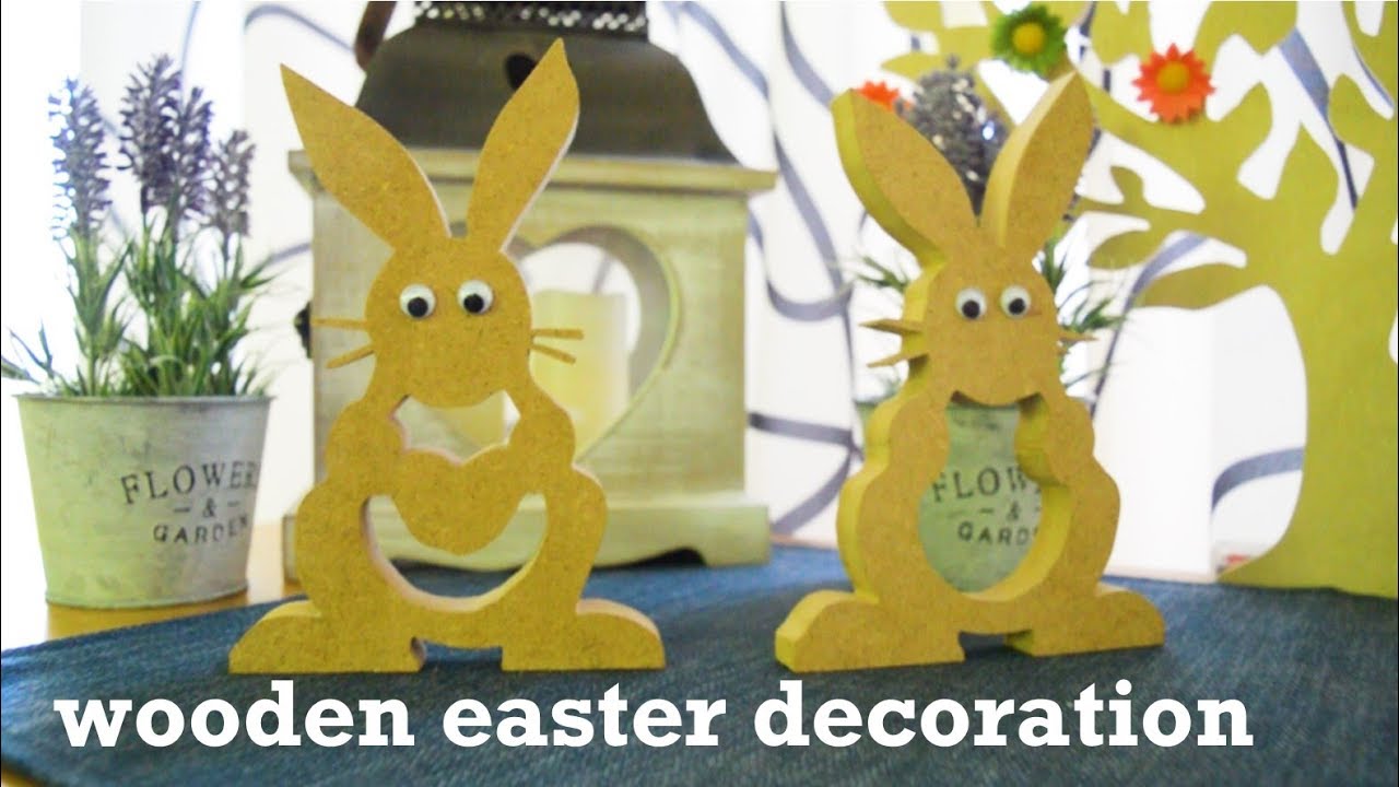 wooden easter decoration - YouTube