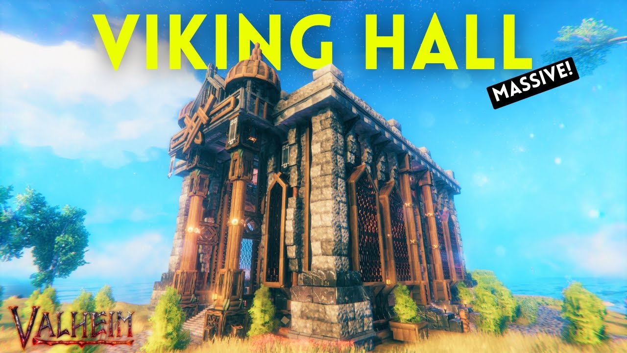 MASSIVE Viking Hall - Valheim Build - YouTube