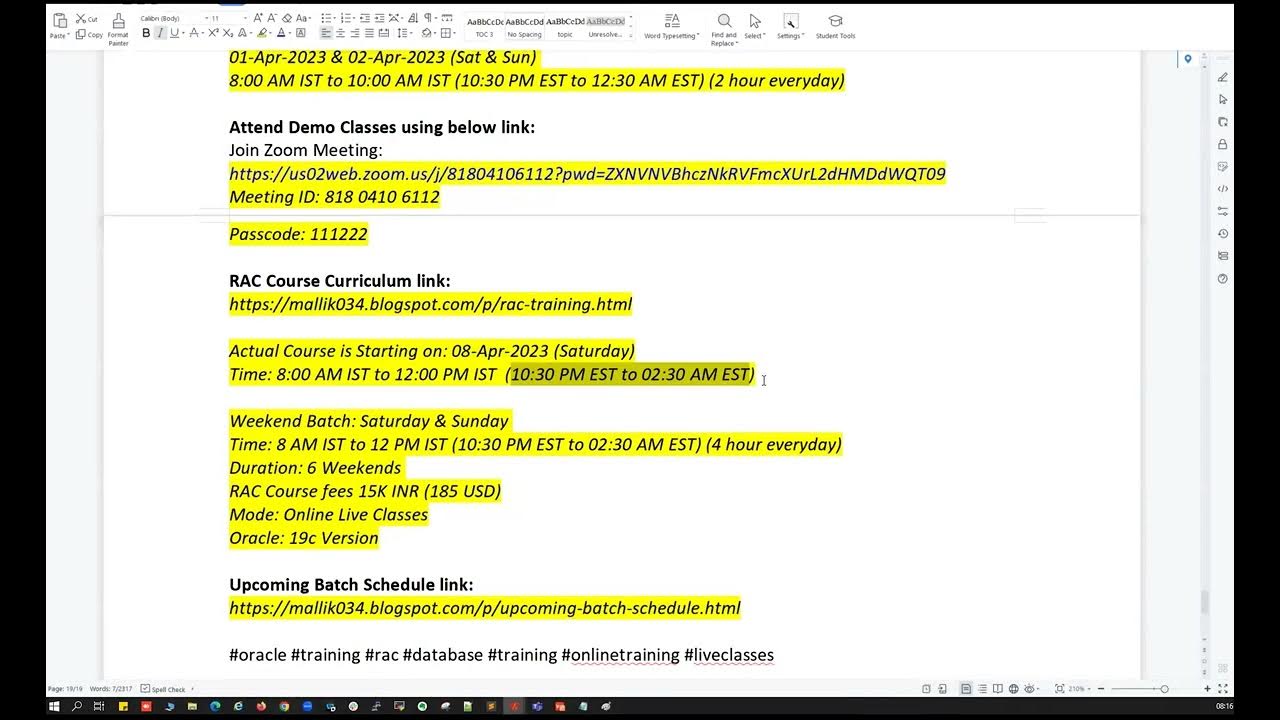 Demo Session 2 Rac Architecture And Rac Networking Youtube