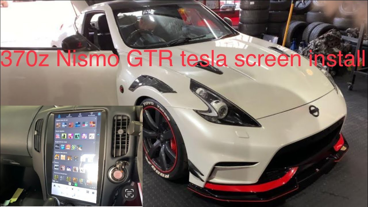 370z Nismo GTR Tesla style screen install. - YouTube