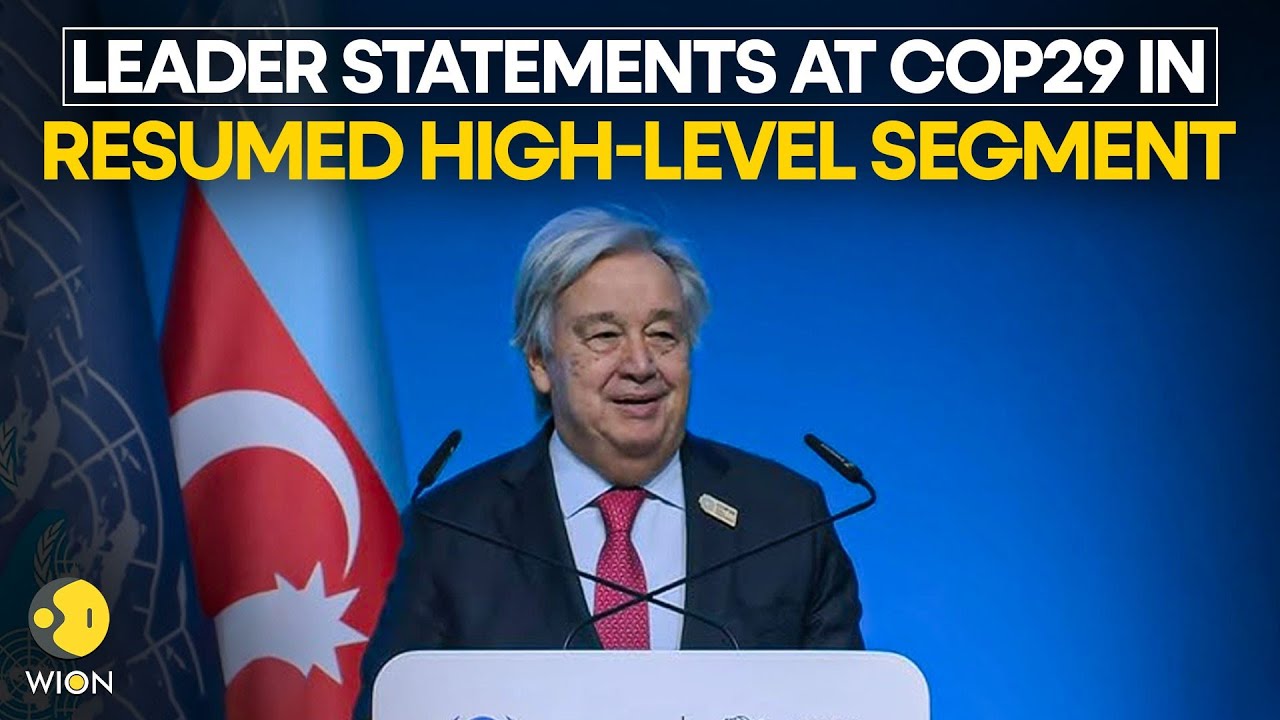 COP29: Leader statements at COP29 in resumed high-level segment | World ...