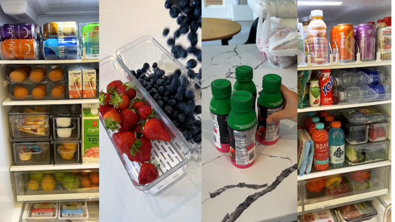 Refrigerator Organization Asmr Satisfying Fridge And Grocery Restocks