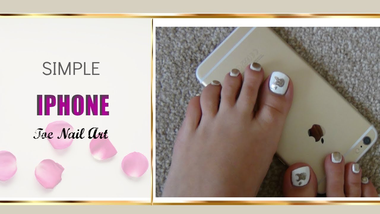 Iphone Nail Art - Pedicure Nail Art | TamiGlamiMumi - YouTube